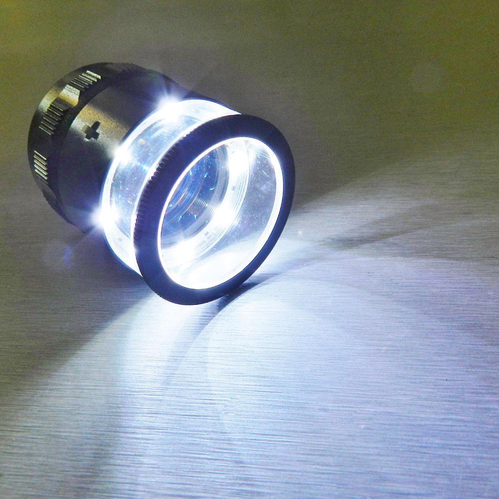 Lupa de medición con soporte de 10 aumentos y escala con luz LED Vidrio ...